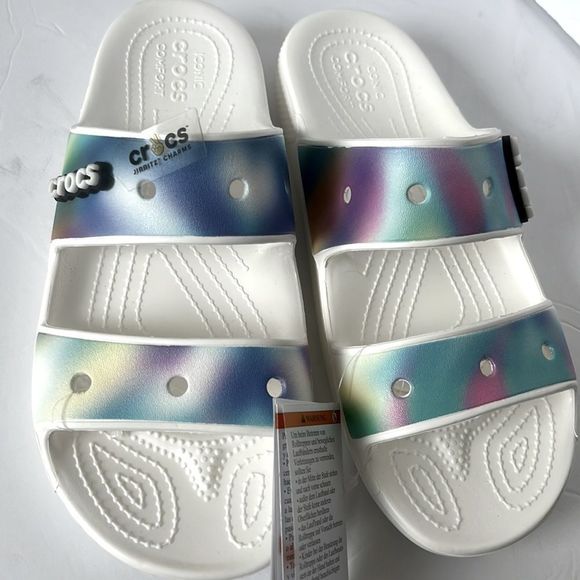 CROCS | Shoes | New Crocs Iconic Comfortmulti Color Womens Slides Shoes ...